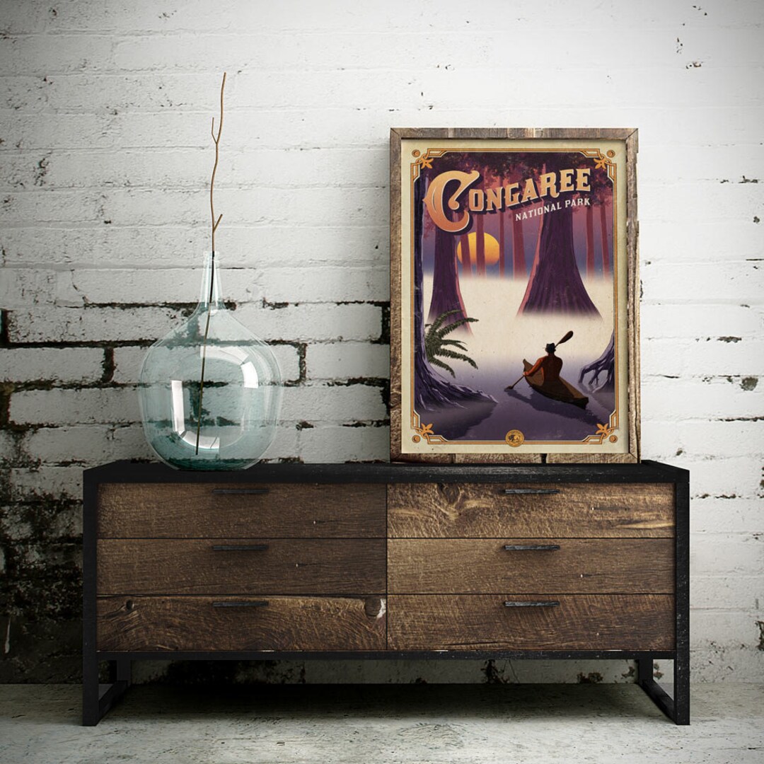 Congaree National Park Poster, South Carolina Swamp Art Print - Etsy