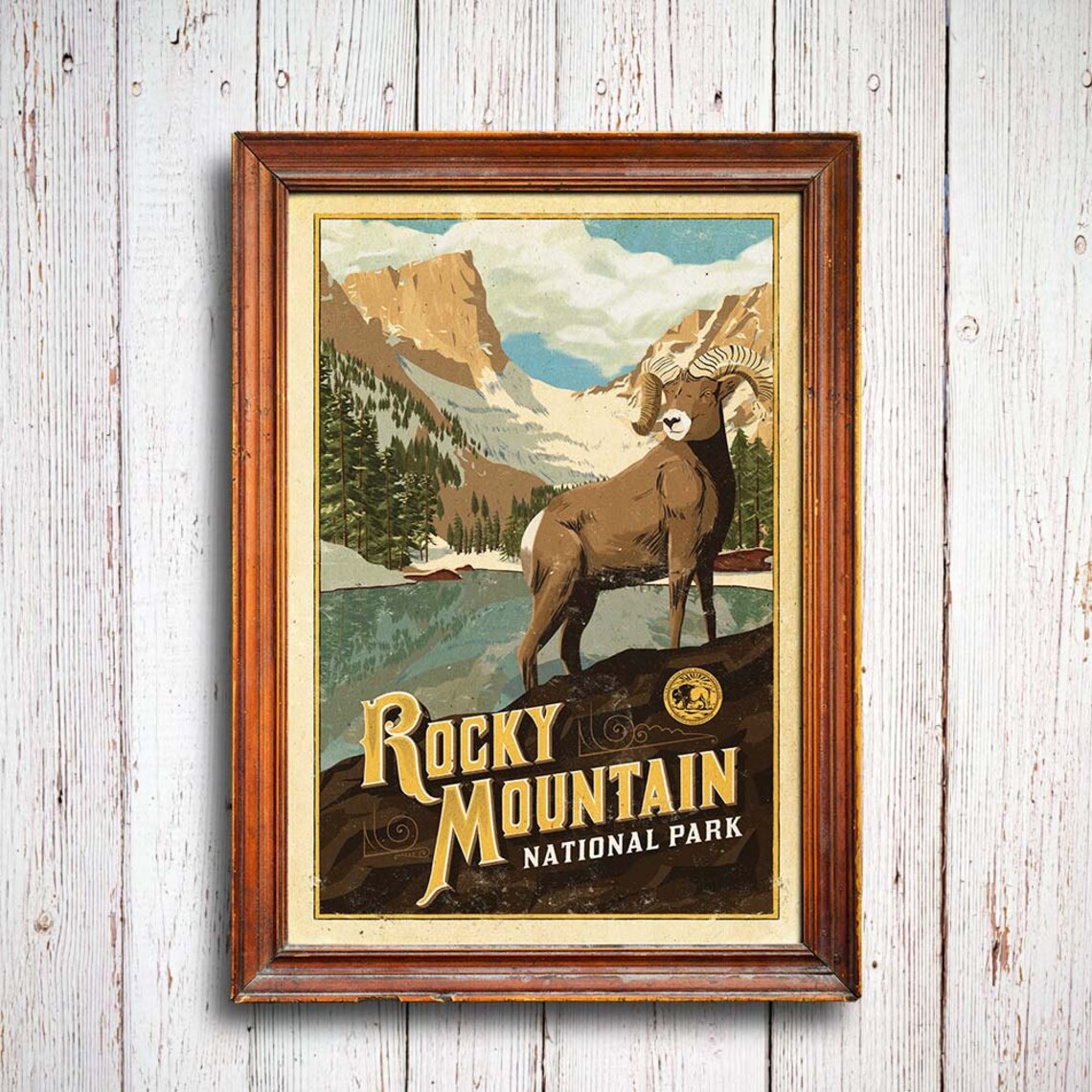 Rocky Mountain Poster Rocky Mountain National Park Print Ski - Etsy