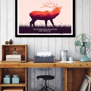 Elk Poster, Elk Print, Elk Art, American Elk Poster, American Wild Life ...