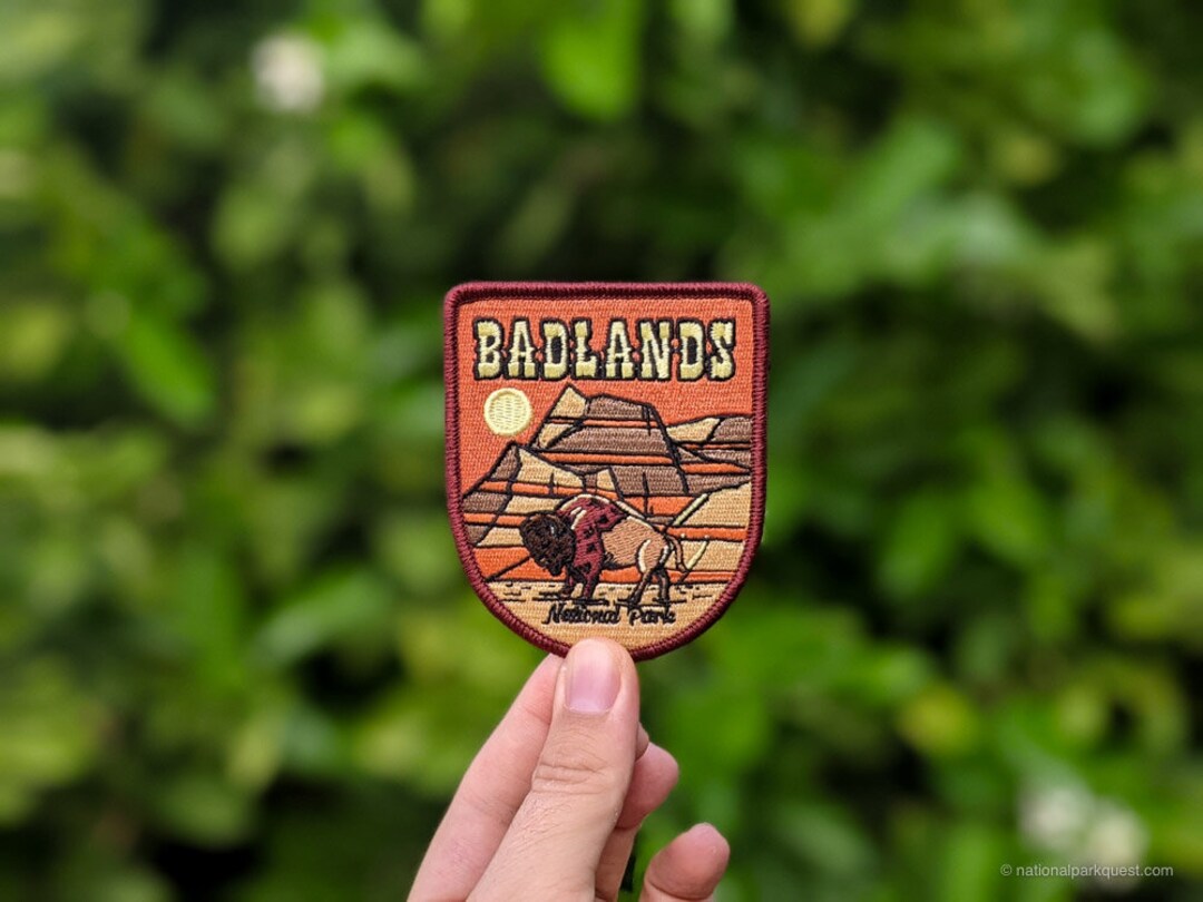 Badlands National Park Full Embroidered Illustrated Iron-on Patch - Etsy