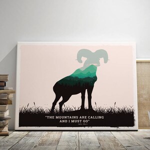 Bighorn Sheep Poster, Bighorn Sheep Art Print , Bighorn Sheep Art ...