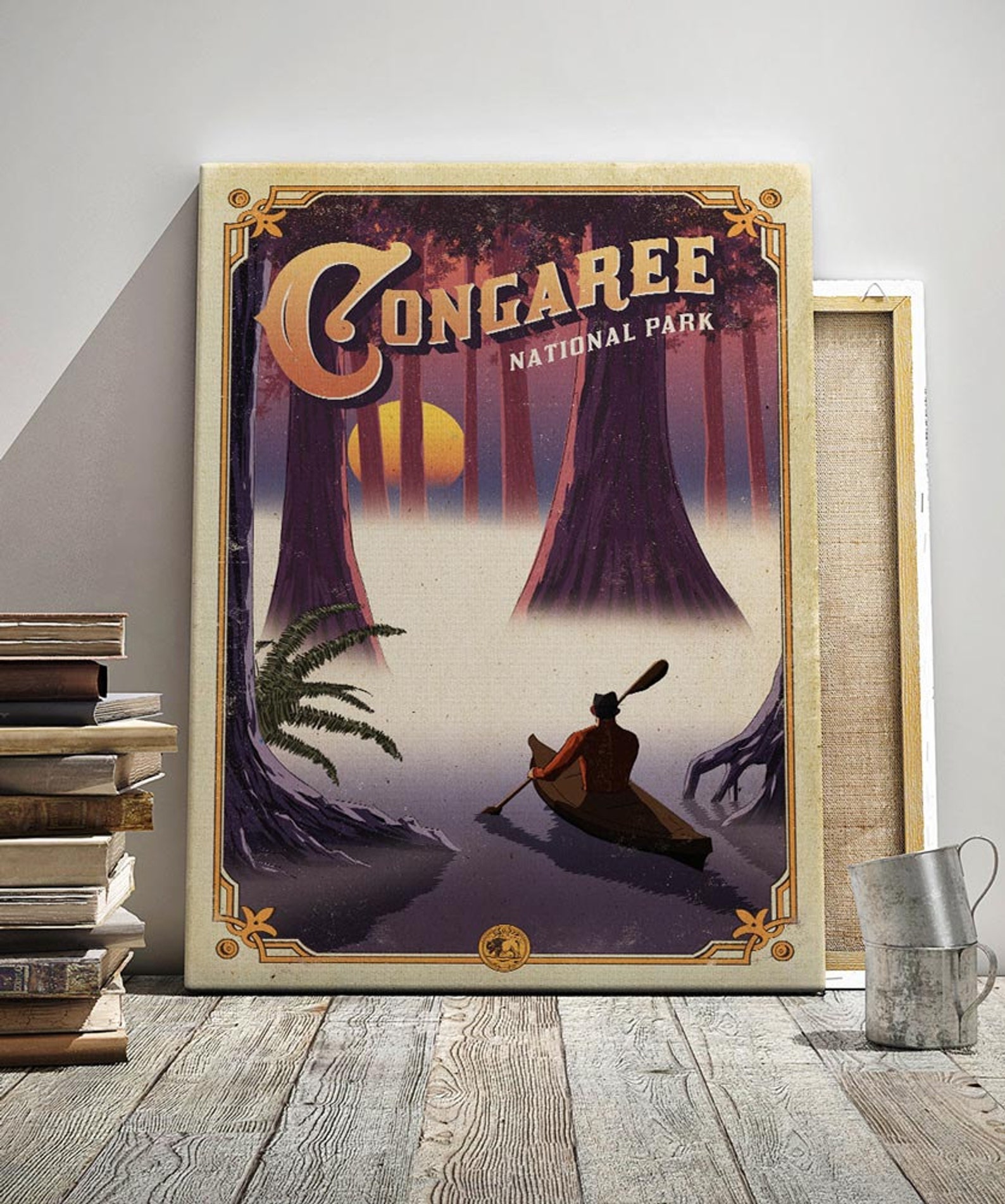 Congaree National Park Poster, South Carolina Swamp Art Print - Etsy