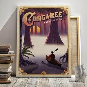 Congaree Poster, Congaree National Park Print, Swamp Poster, Congaree ...
