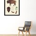 American Bison Print, Yellowstone National Park Art, Wildlife ...