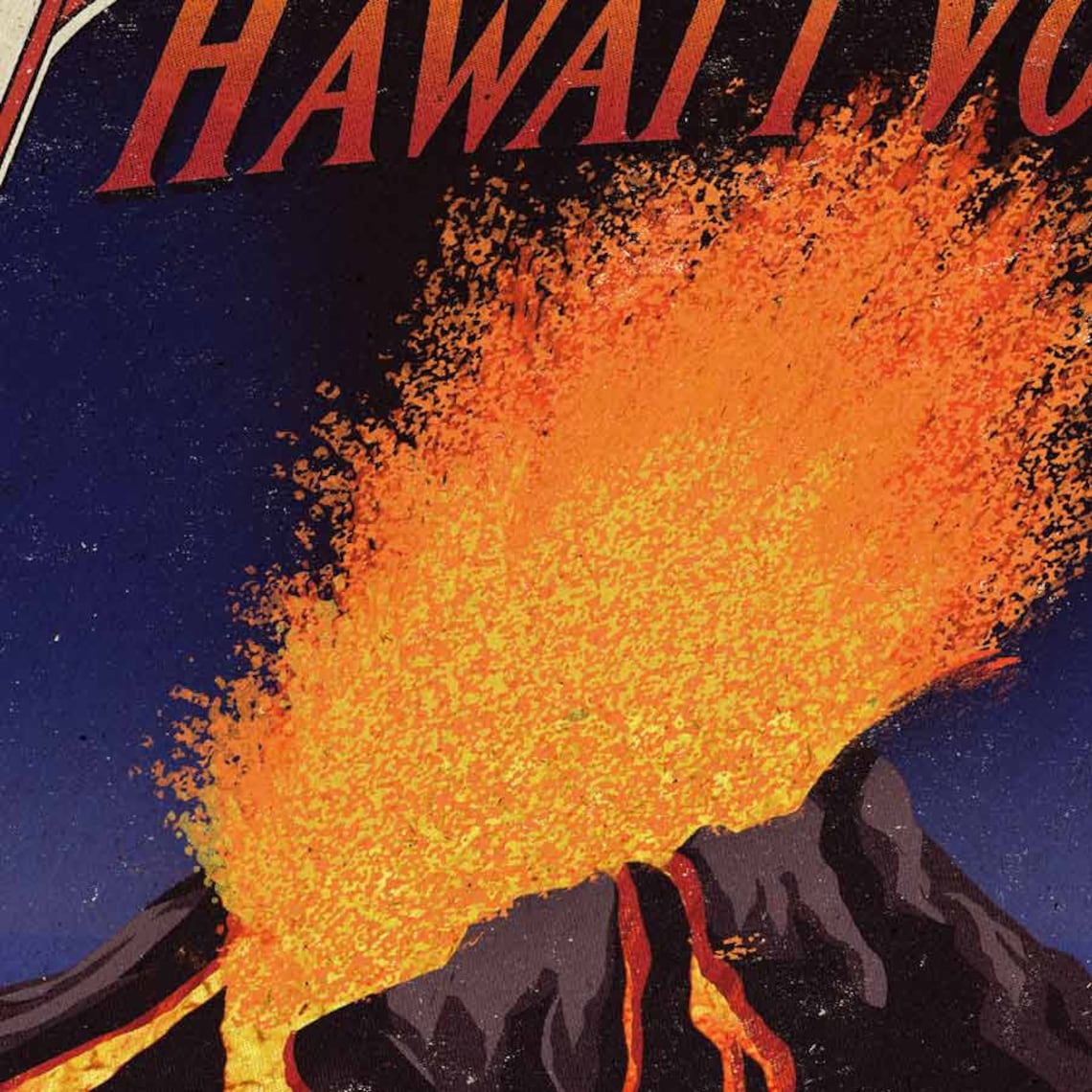 Hawaii Volcanoes Poster Hawaii Volcanoes National Park Print - Etsy