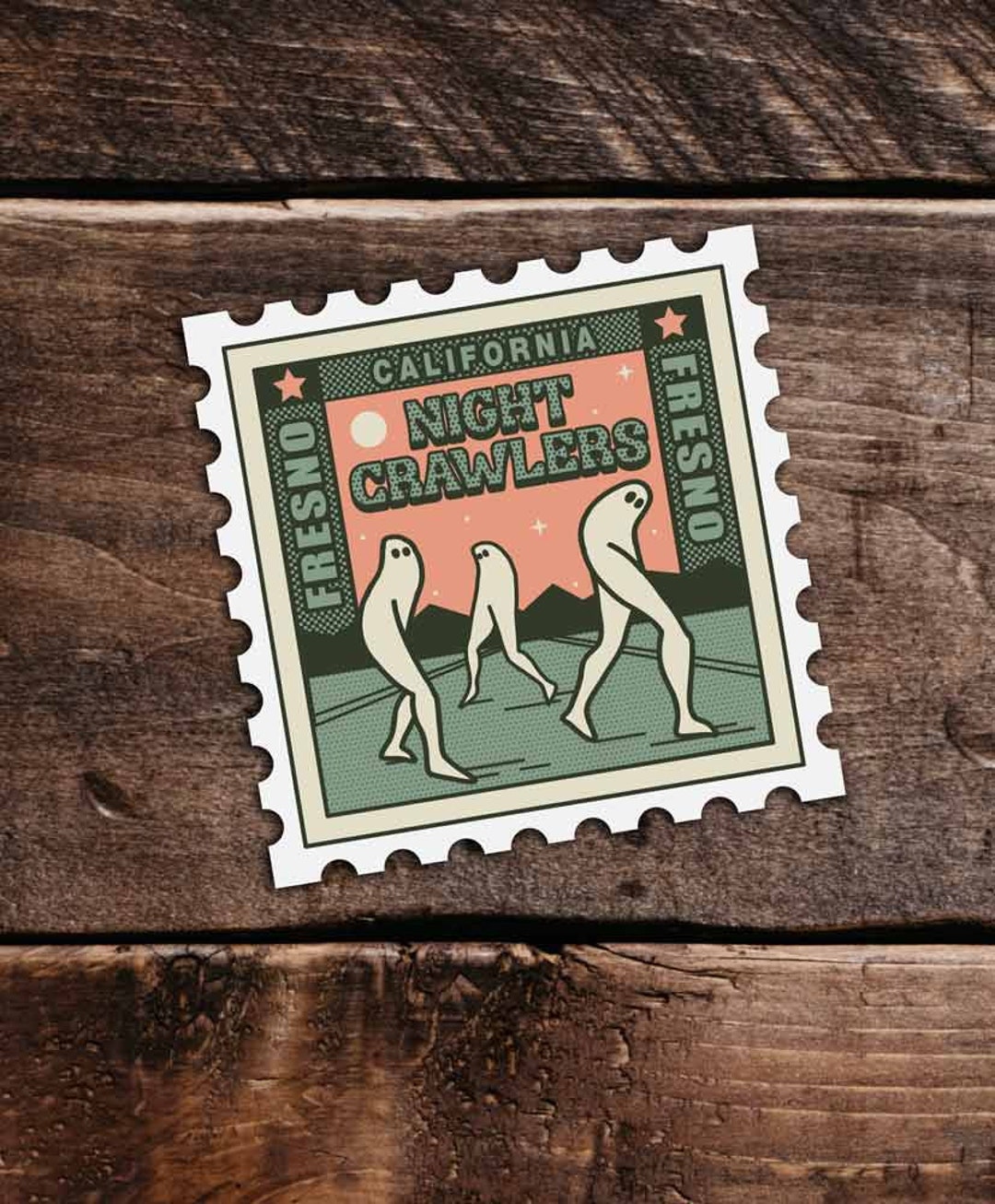 Fresno Nightcrawlers Cryptid Stamp Waterproof and Weather Resistant ...