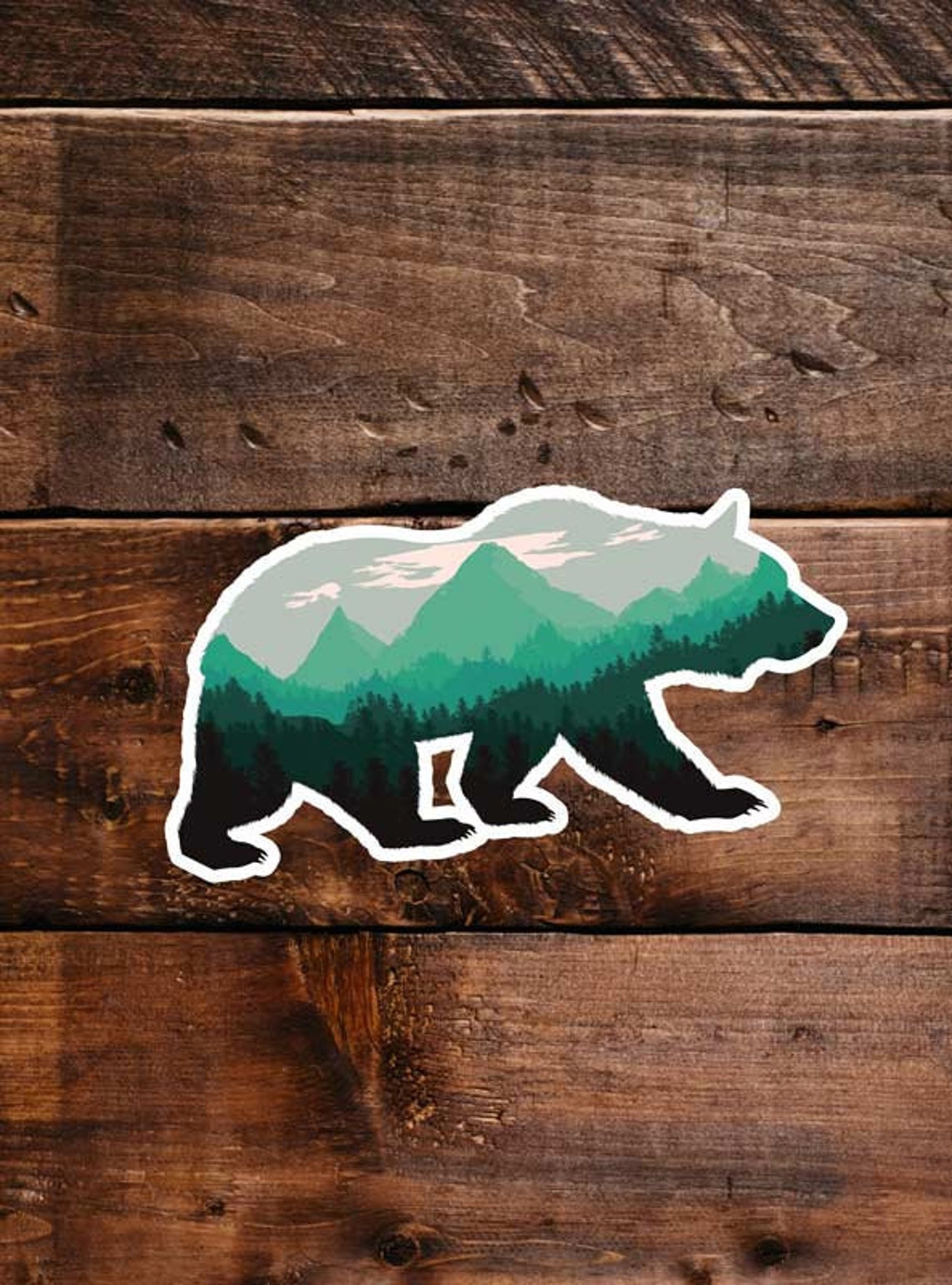 Grizzly Bear Sticker Grizzly Bear Decal Waterbottle Laptop - Etsy