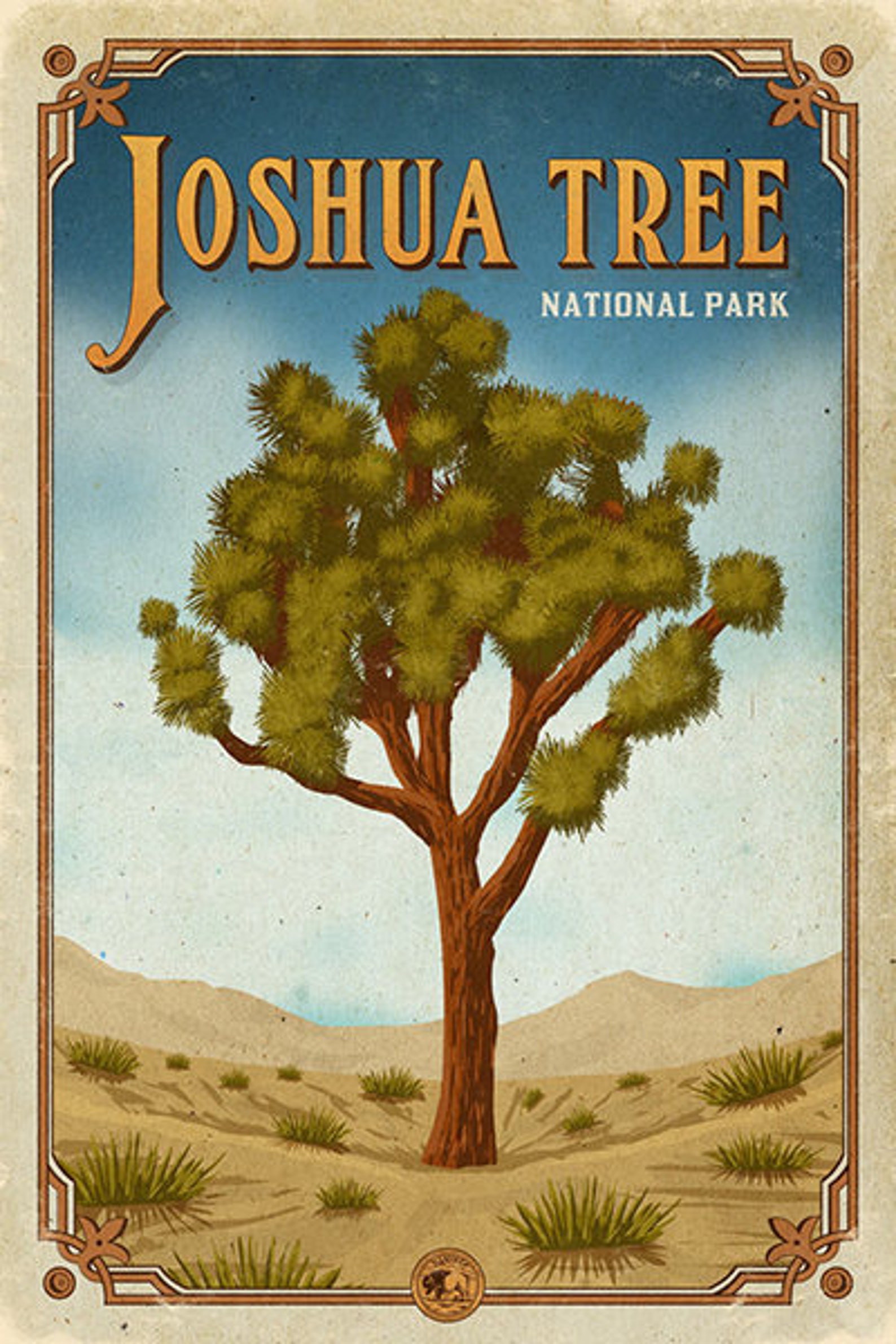 Joshua Tree National Park Poster, California Art Print - Etsy