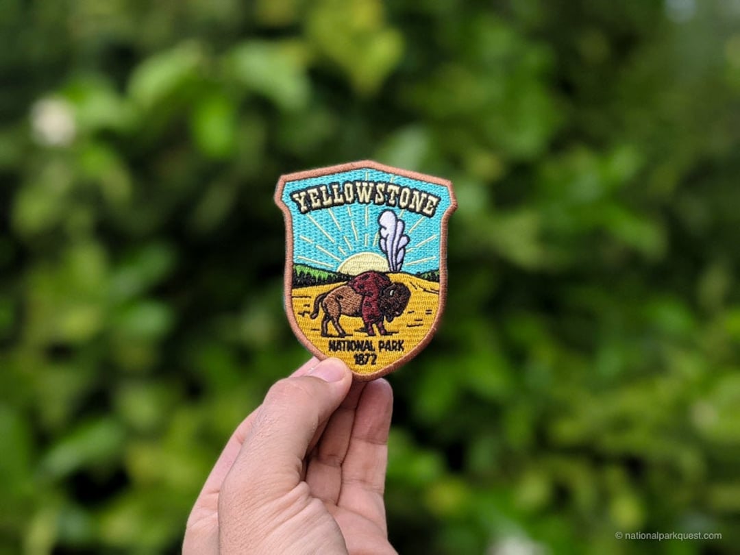 Yellowstone National Park Full Embroidered Illustrated Iron-on Patch - Etsy