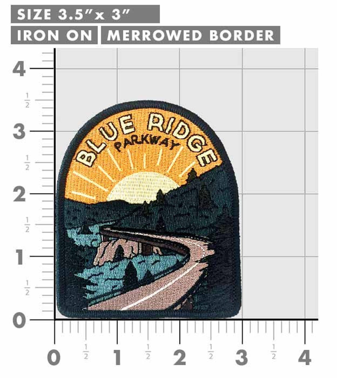 Blue Ridge Parkway Full Embroidered Illustrated Iron-on Patch - Etsy