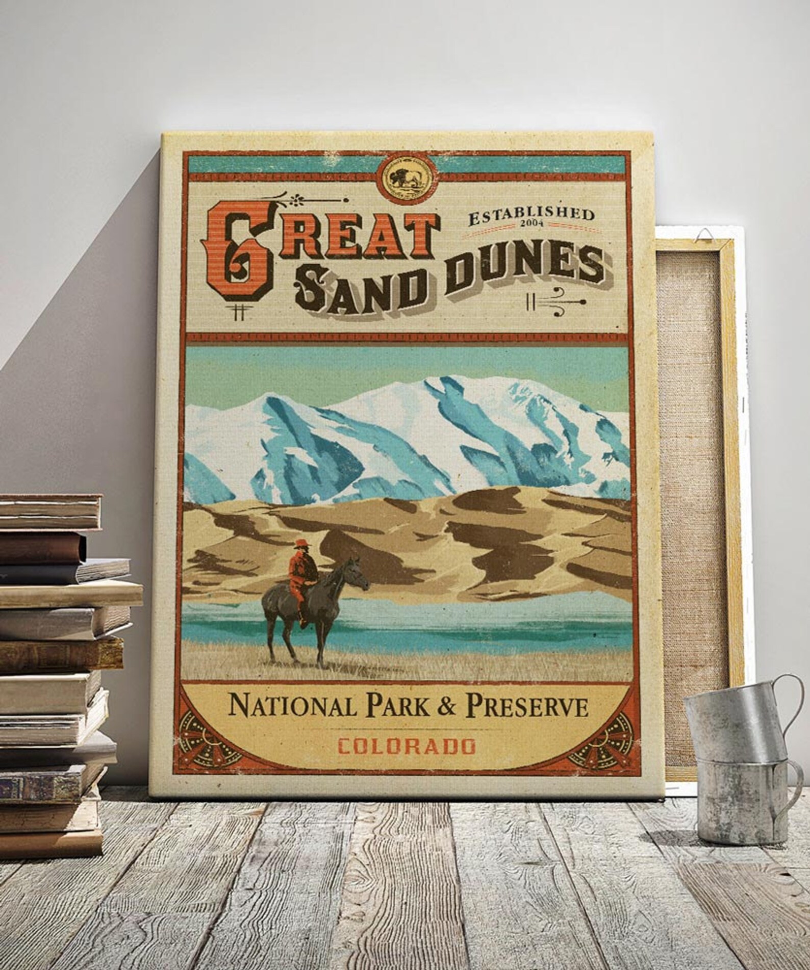 Great Sand Dunes Poster, Great Sand Dunes National Park Print, Colorado ...