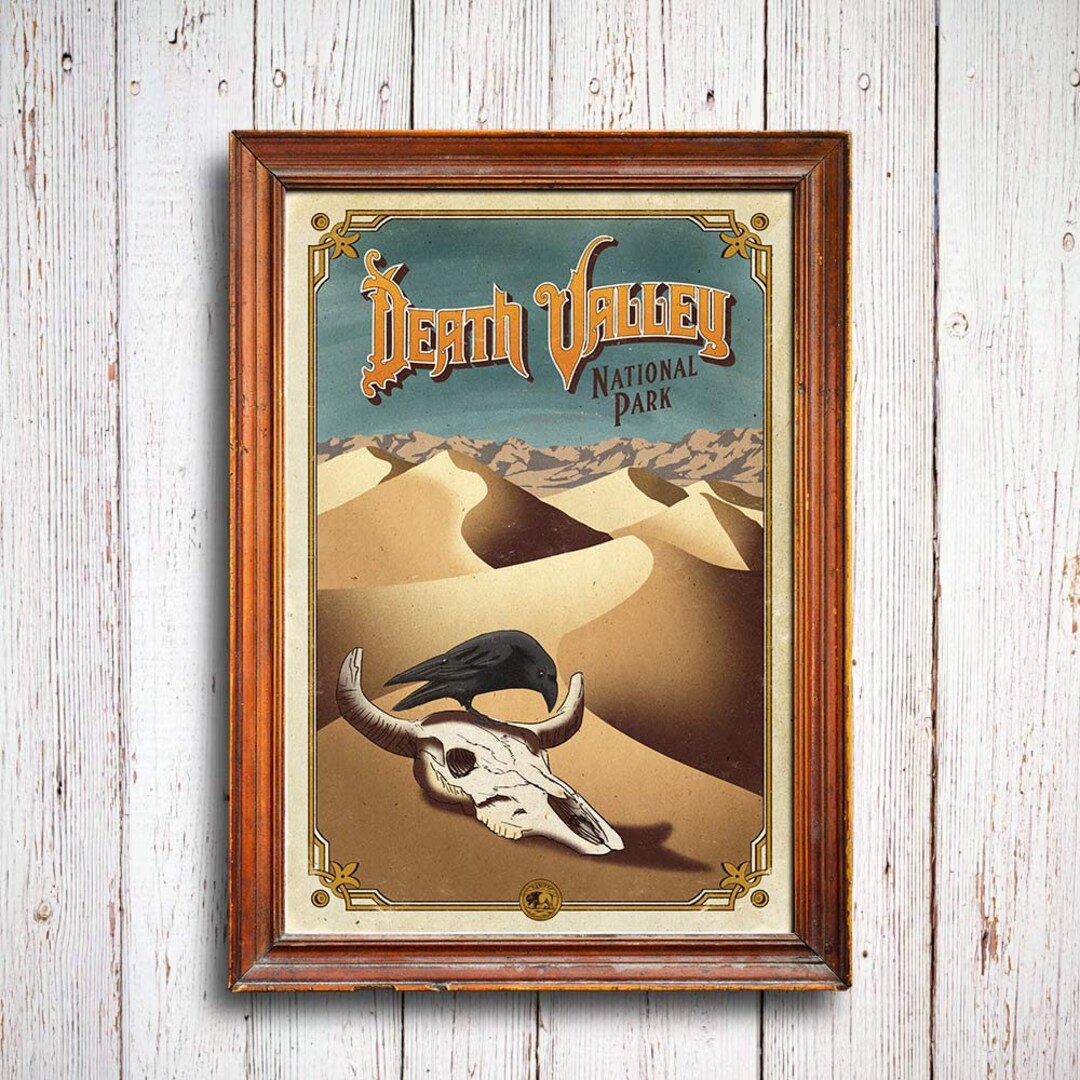 Death Valley Poster, Death Valley National Park, California Desert ...
