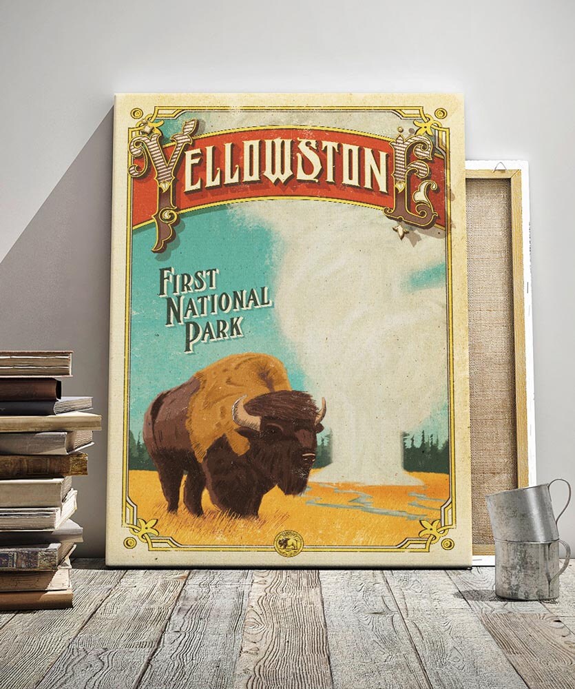 Yellowstone Poster Yellowstone National Park Print Wyoming - Etsy