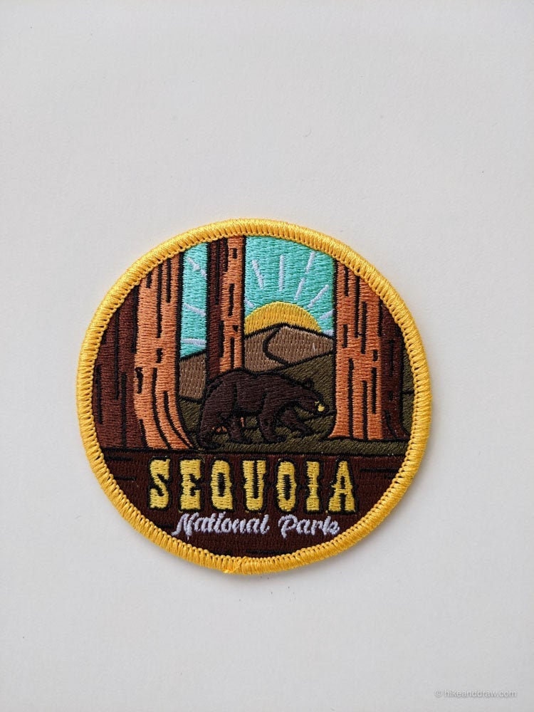 Sequoia National Park Full Embroidered Illustrated Iron-on Patch - Etsy