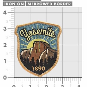 Yosemite National Park Full Embroidered Illustrated Iron-on Patch - Etsy