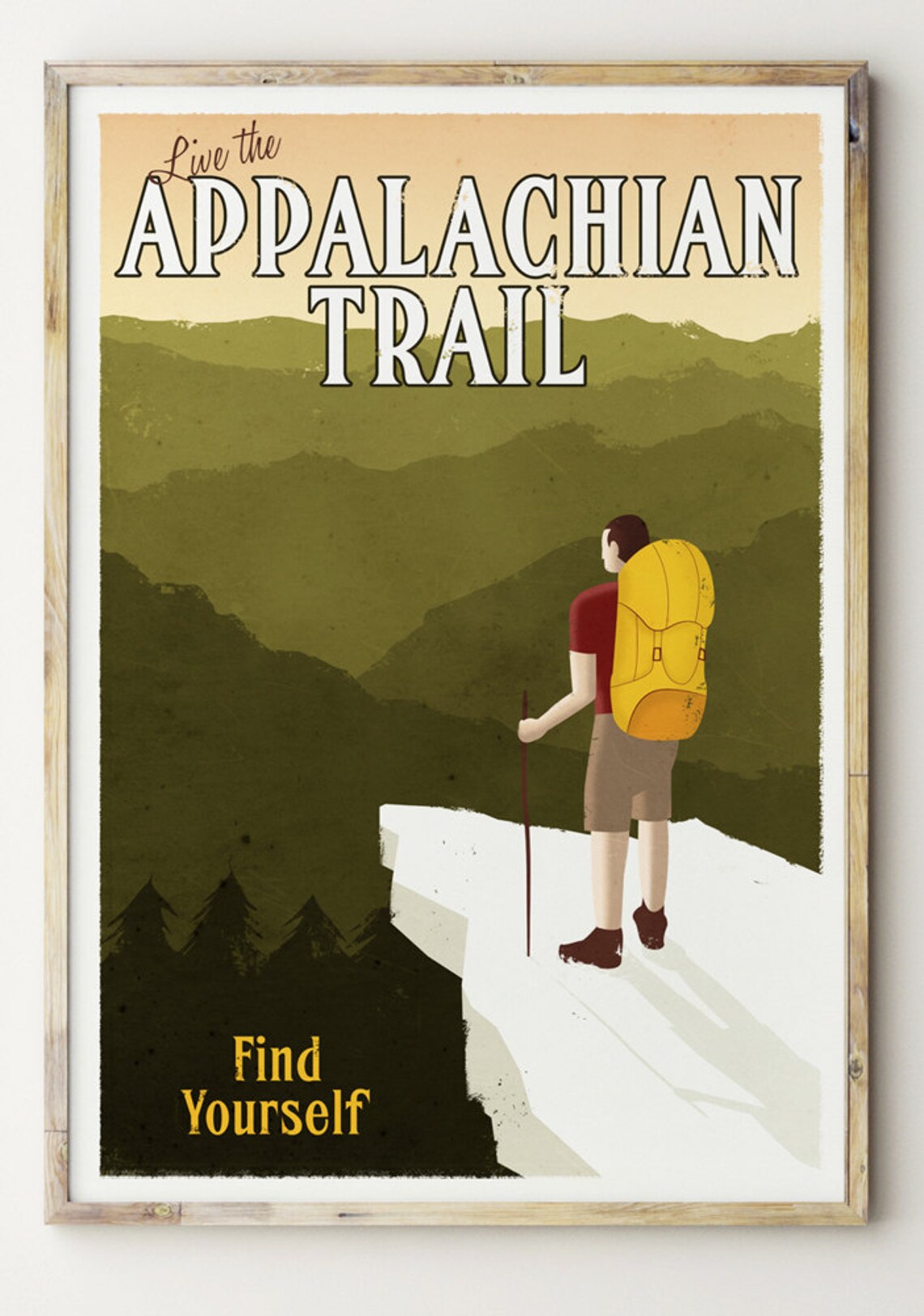 Appalachian Trail Poster, Vintage Style Hiker Poster - Etsy