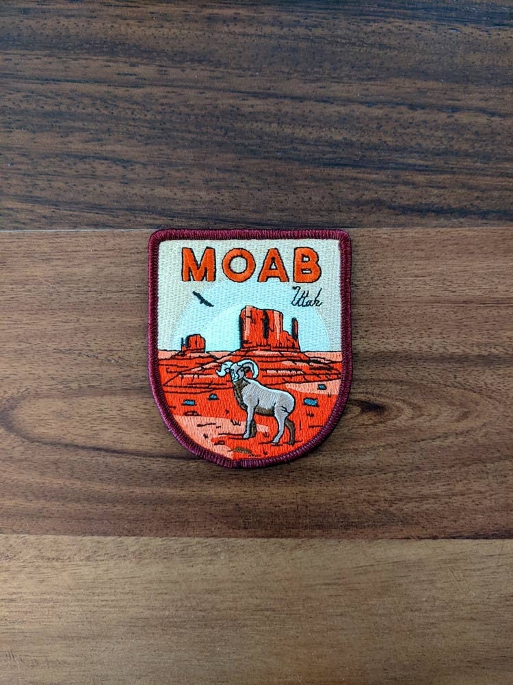 Moab Full Embroidered Illustrated Iron-on Patch | Etsy