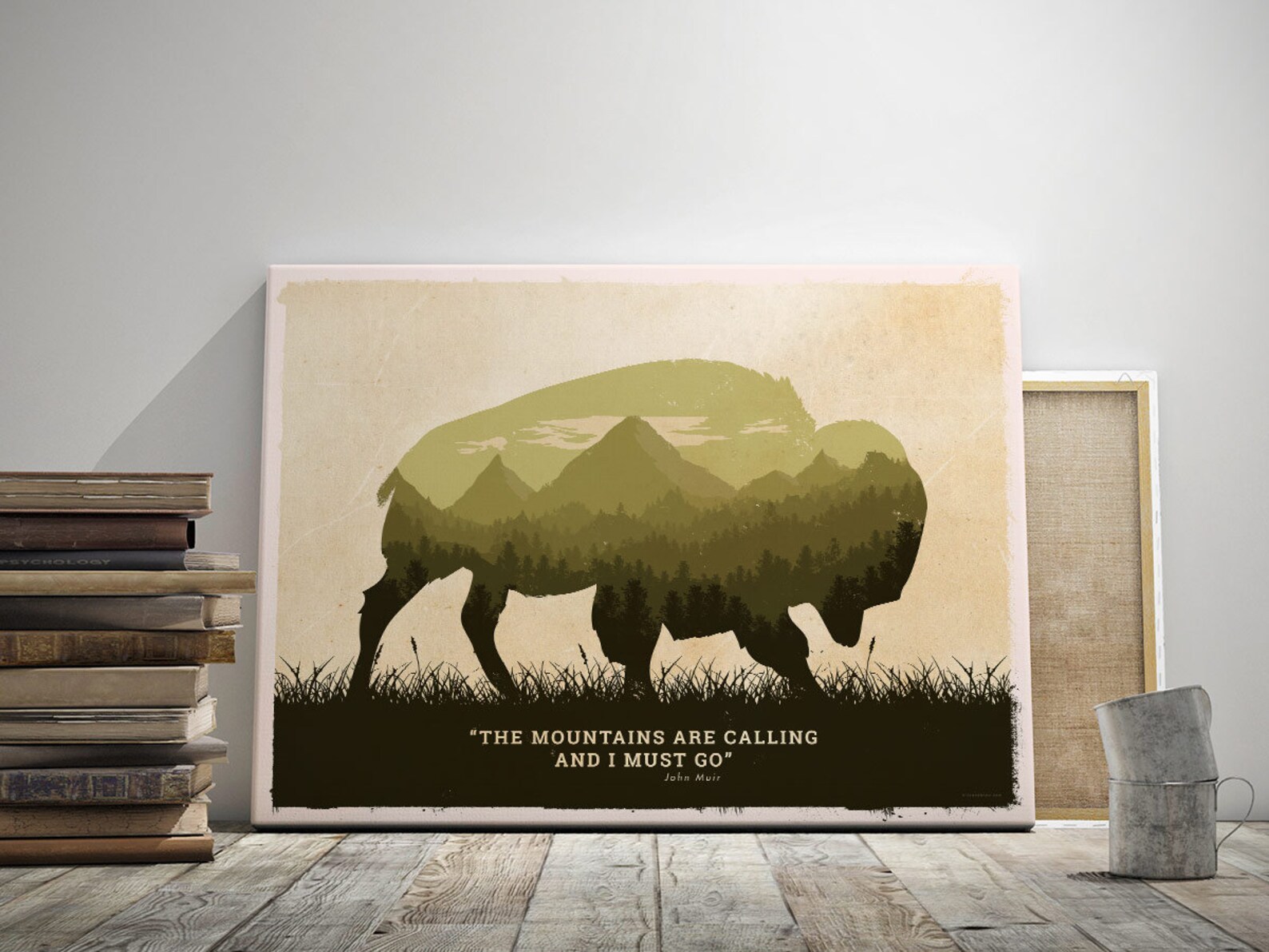 Buffalo Poster Buffalo Print Buffalo Art Yellowstone - Etsy