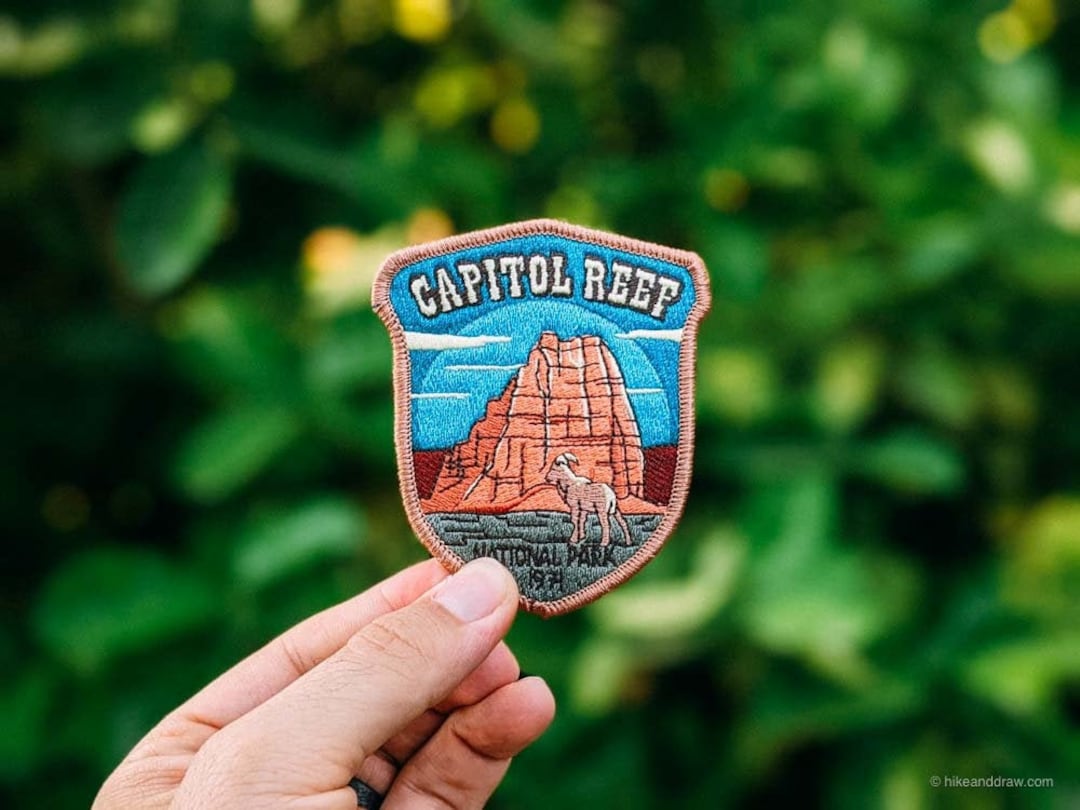 Capitol Reef National Park Full Embroidered Illustrated Iron-on Patch ...