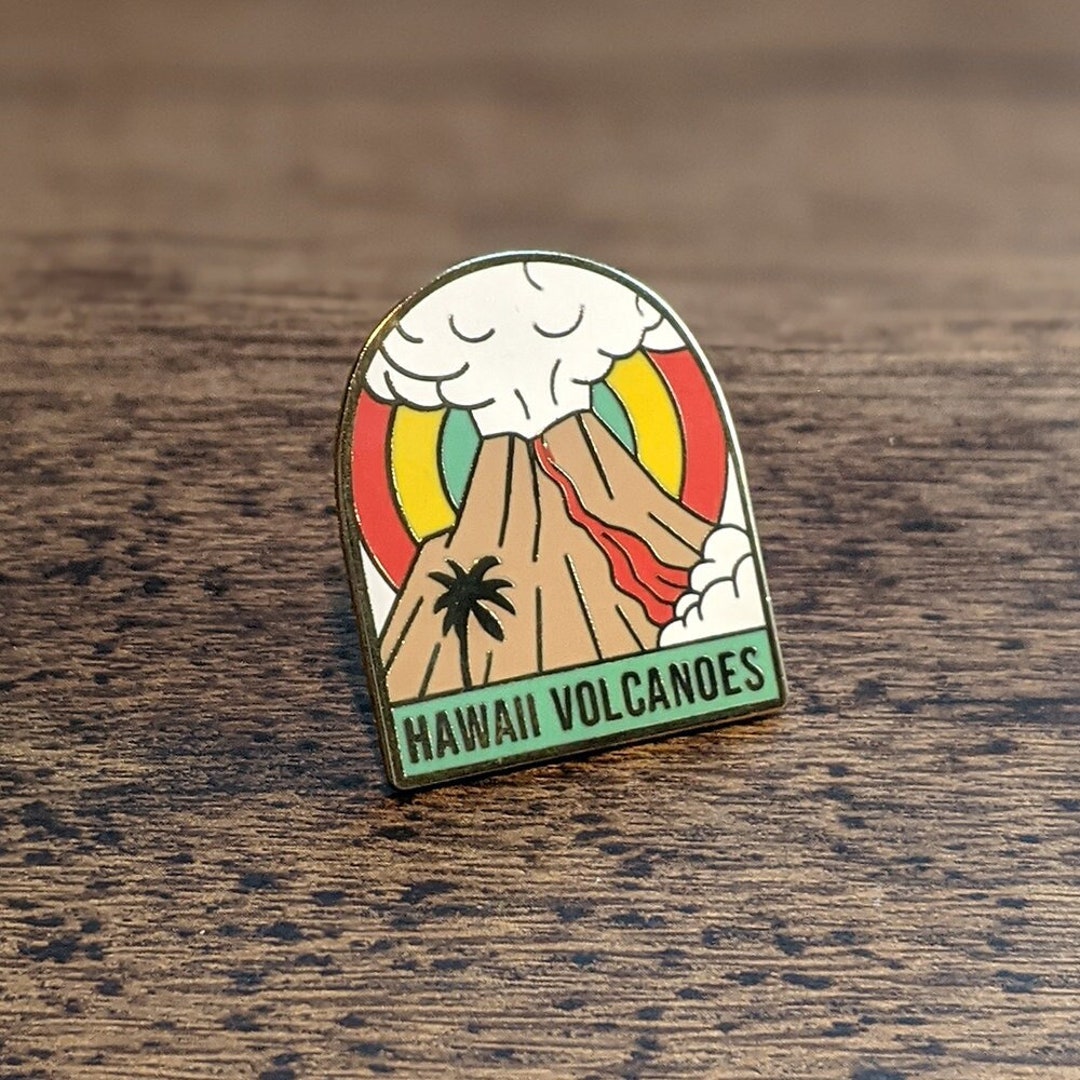 Hawaii Volcanoes National Park Enamel Pin , National Park Accessories ...