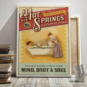 Hot Springs Poster, Hot Springs National Park Print, Springs Poster ...