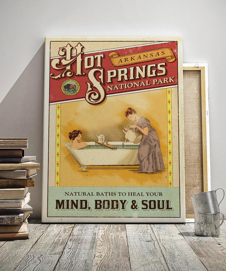 Hot Springs Poster Hot Springs National Park Print Springs - Etsy