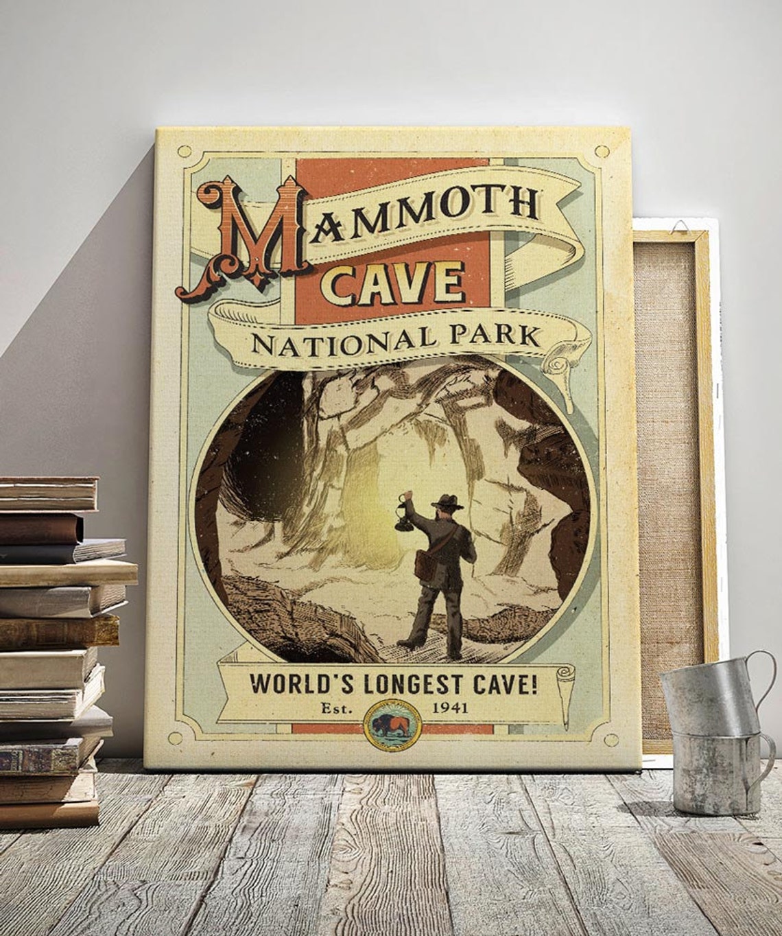 Mammoth Cave Poster, Mammoth Cave National Park Print, Cave Poster ...