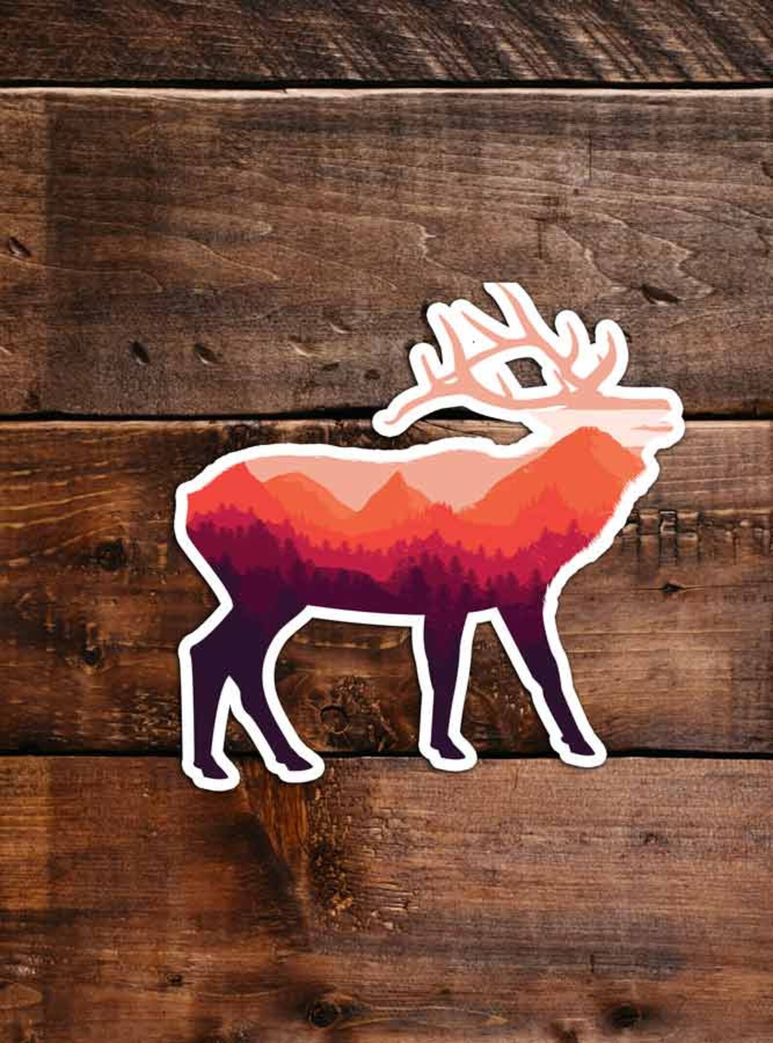 Elk Sticker Elk Decal Waterbottle Laptop Car Window - Etsy