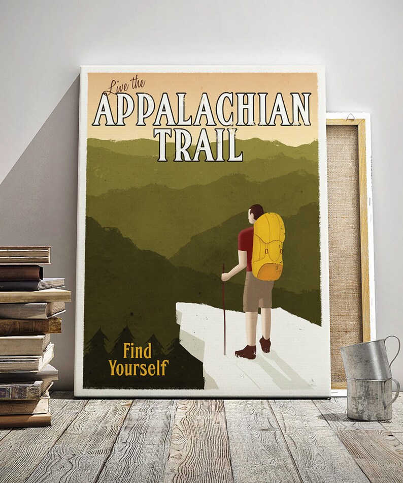 Appalachian Trail Poster, Vintage Style Hiker Poster - Etsy