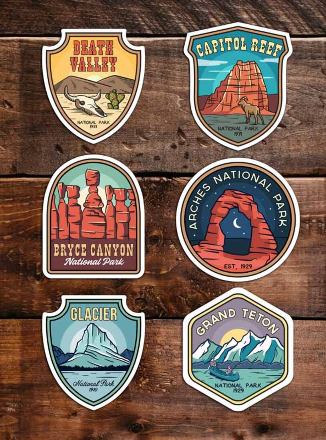 National Park Stickers GET 3 6 10 20 30 or 63 Vinyls | Etsy