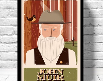 John Muir Poster National Park Art El Capitan Yosemite - Etsy