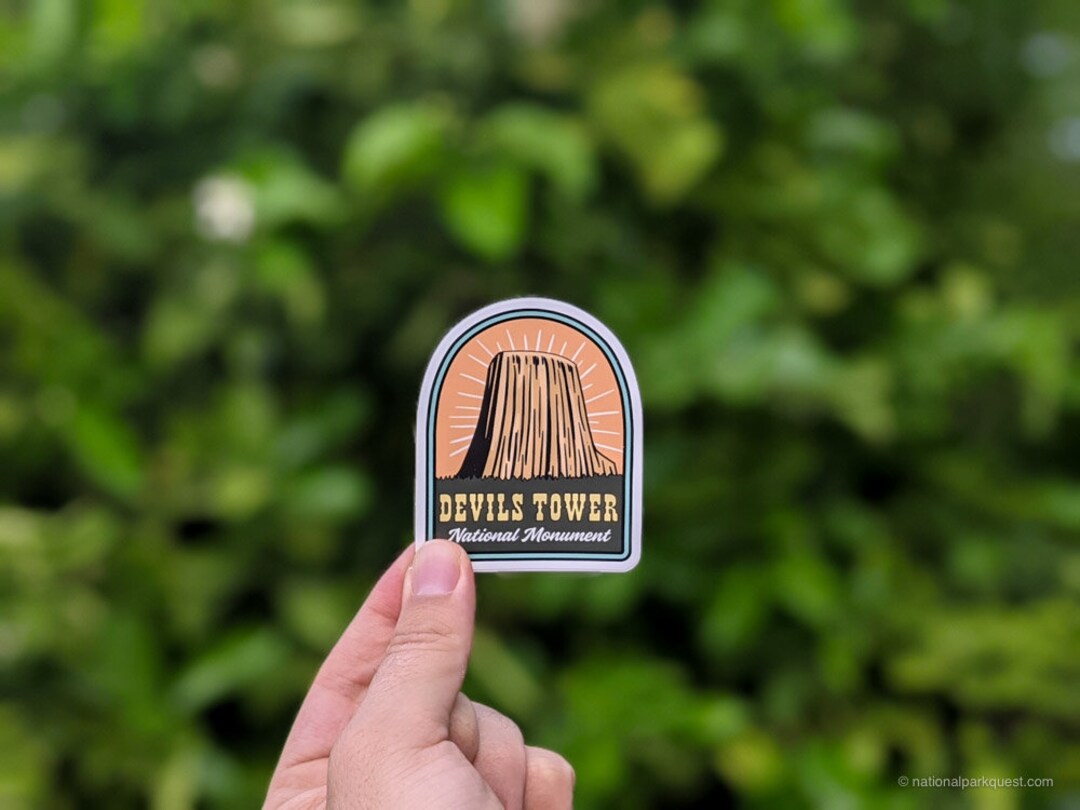 Devils Tower National Monument - Waterproof Vinyl Sticker, UV Resistant ...