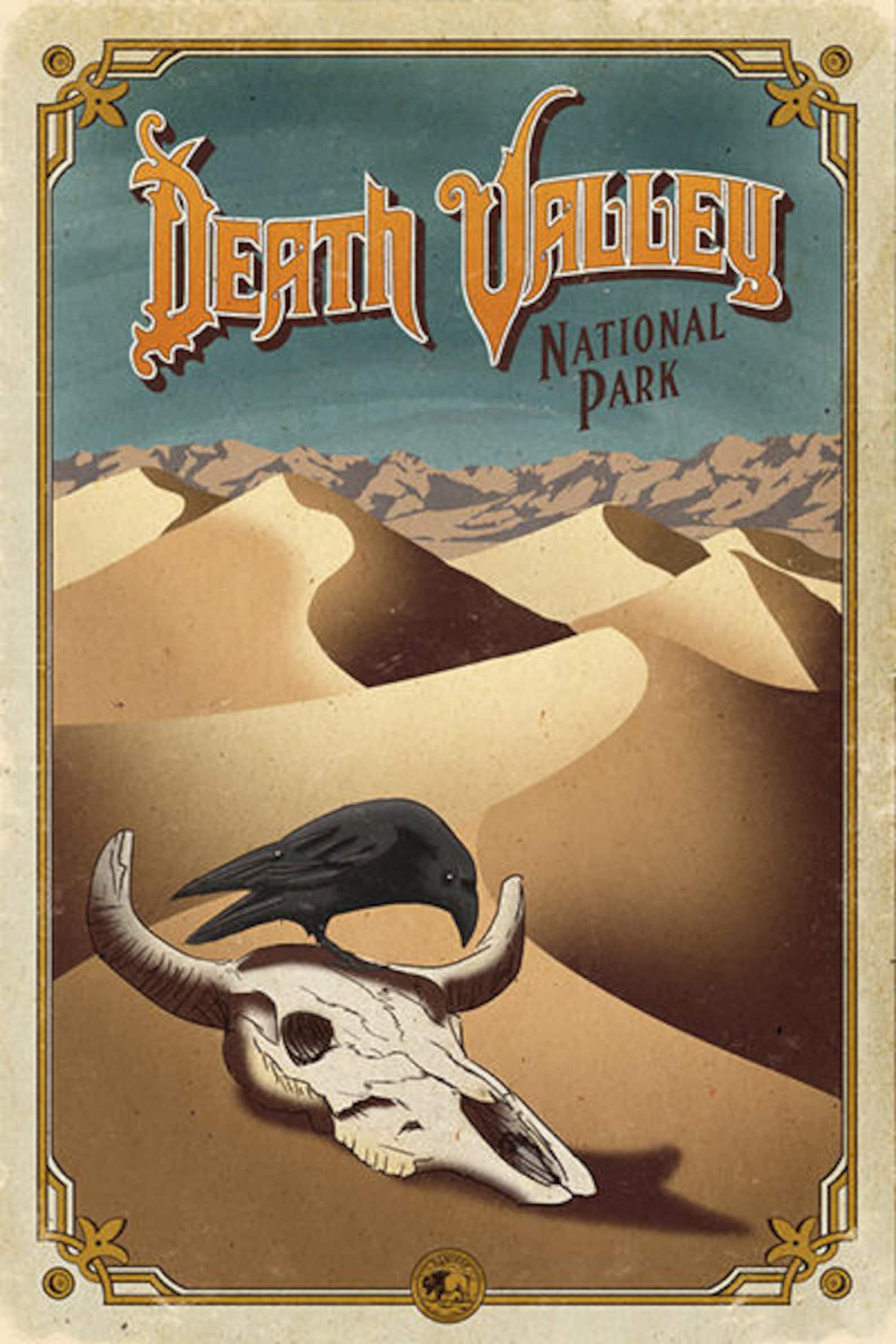 Death Valley Poster Death Valley National Park California | Etsy
