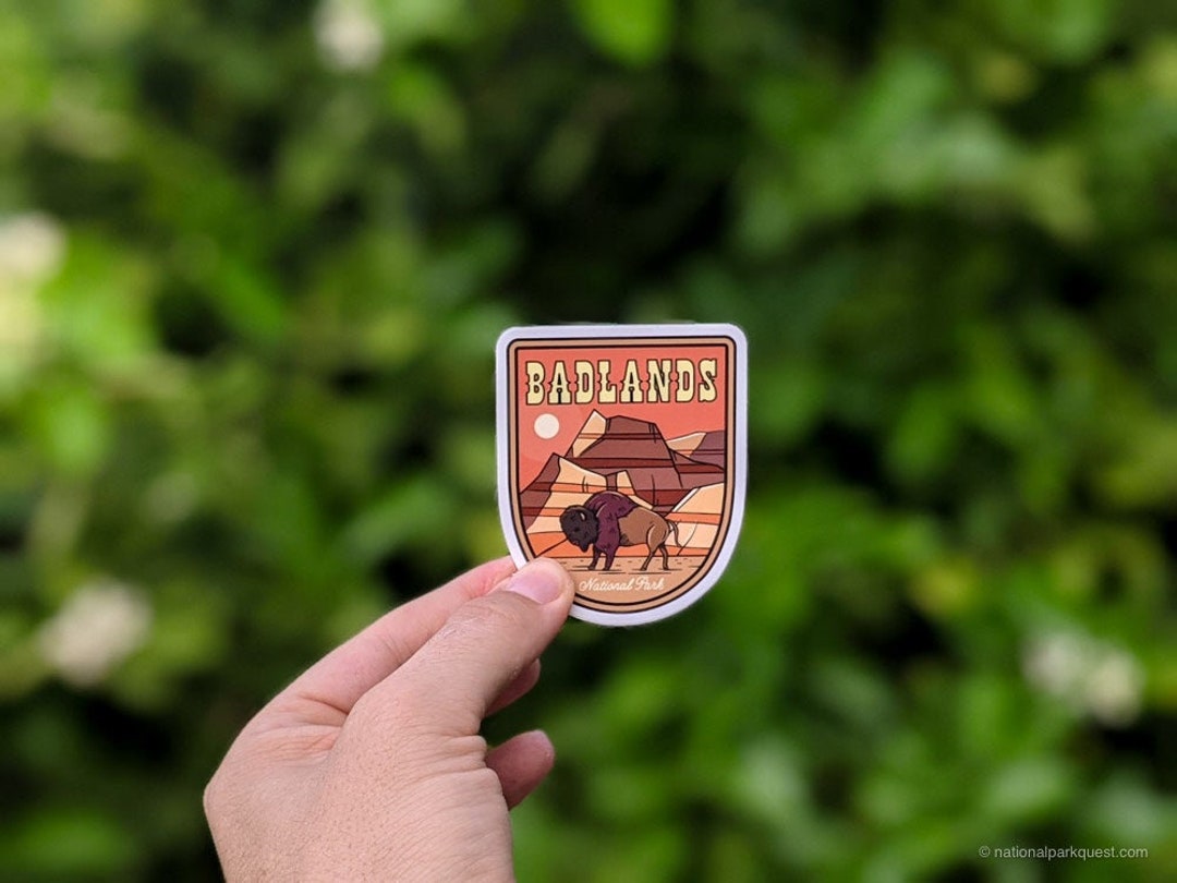 Badlands National Park - Waterproof Vinyl Sticker, UV Resistant Decal ...