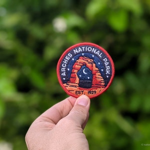 Arches National Park Full Embroidered Illustrated Iron-on Patch - Etsy