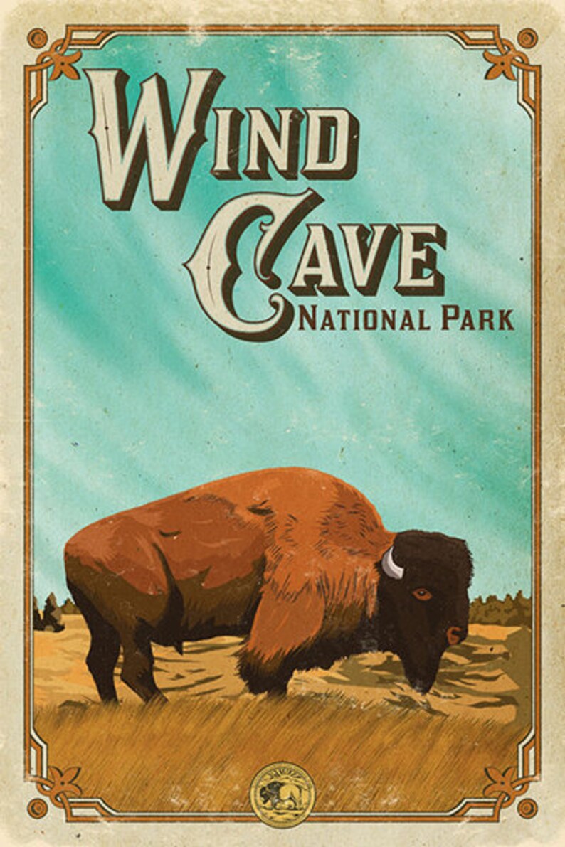 Wind Cave Poster Wind Cave National Park Print South Dakota - Etsy