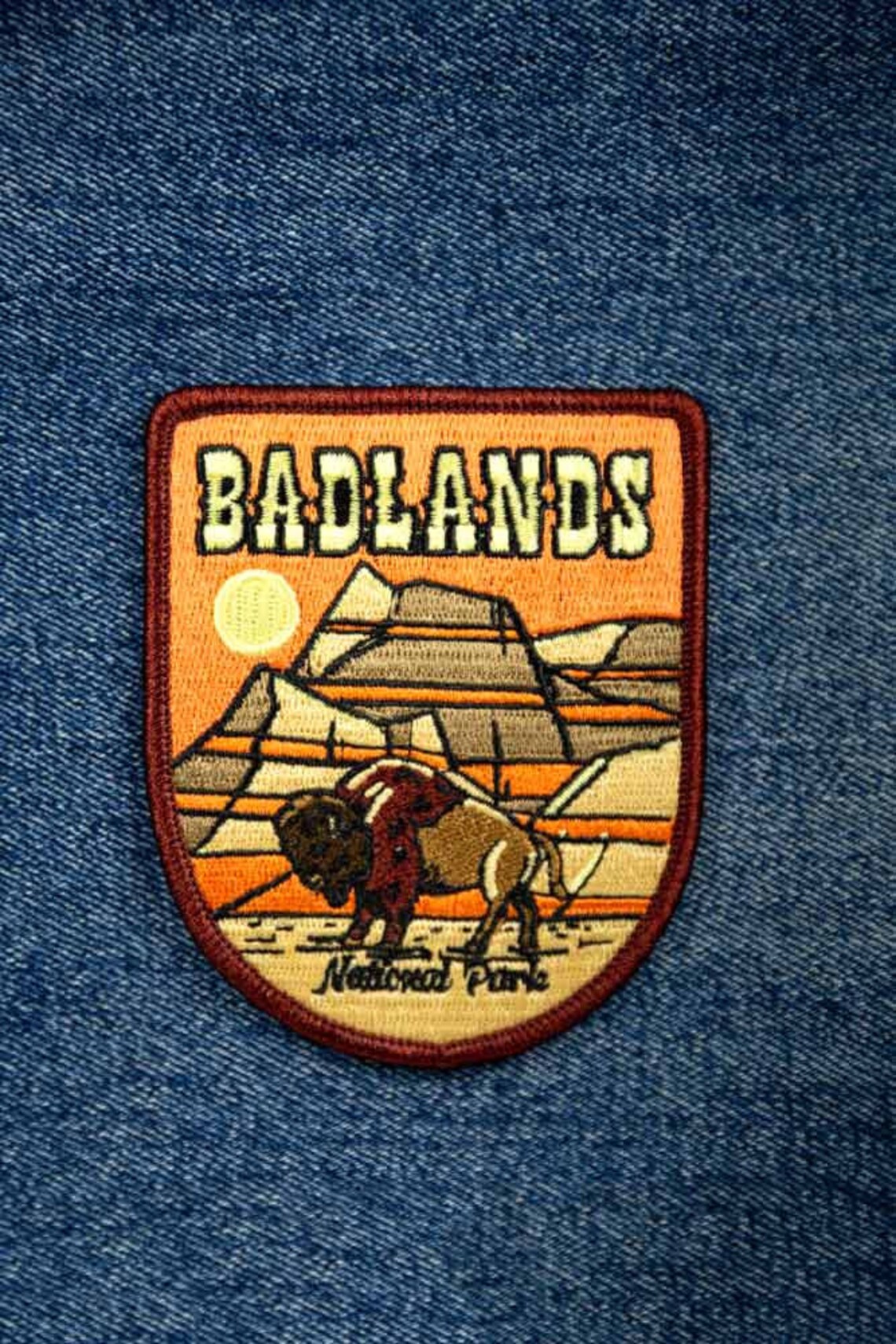 Badlands National Park Full Embroidered Illustrated Iron-on Patch - Etsy