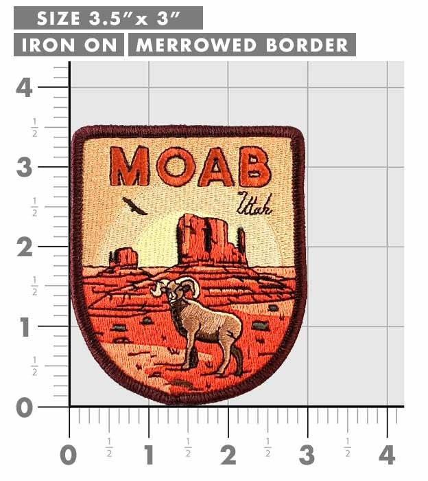 Moab Full Embroidered Illustrated Iron-on Patch - Etsy