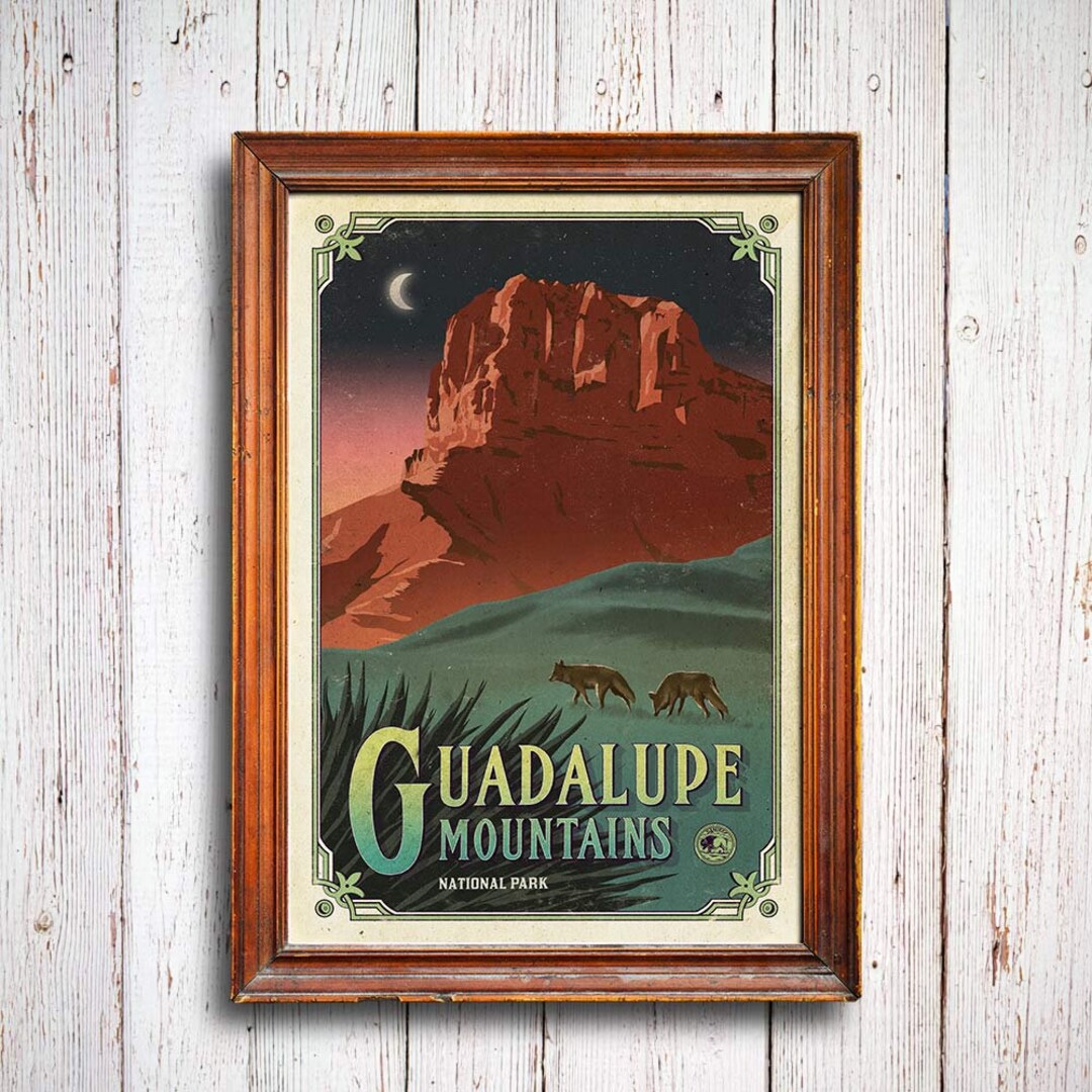 Guadalupe Mountains Poster, Guadalupe Mountains National Park Print ...