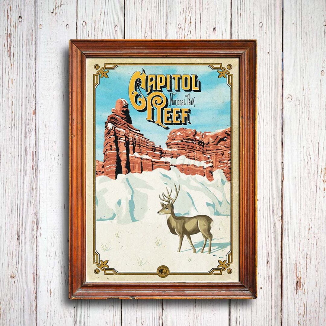 Capitol Reef Poster, Capitol Reef National Park Print, Utah Poster ...