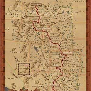 Continental Divide Trail Map - Hiking Trail Map, Continental Divide ...