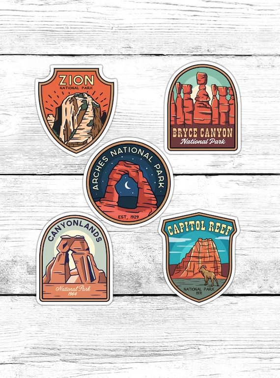 Utah National Park Stickers Utah Vinyls Bundle - Etsy