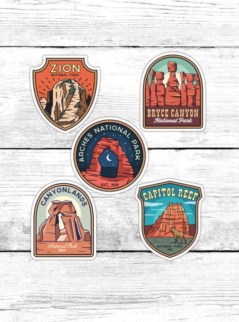 Utah National Park Stickers Utah Vinyls Bundle - Etsy