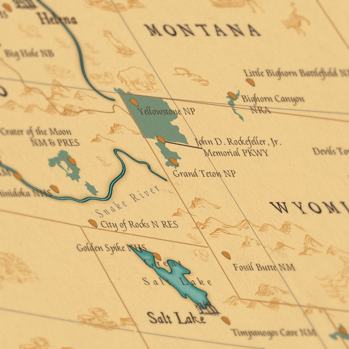 National Park System Units Map Poster National Park Service - Etsy