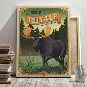 Isle Royale Poster, Isle Royale National Park Print, Michigan Poster ...