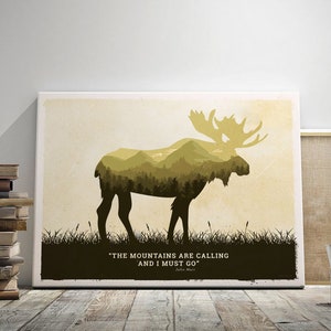 Moose Poster, Moose Print, Moose Art, American Moose Poster, American ...