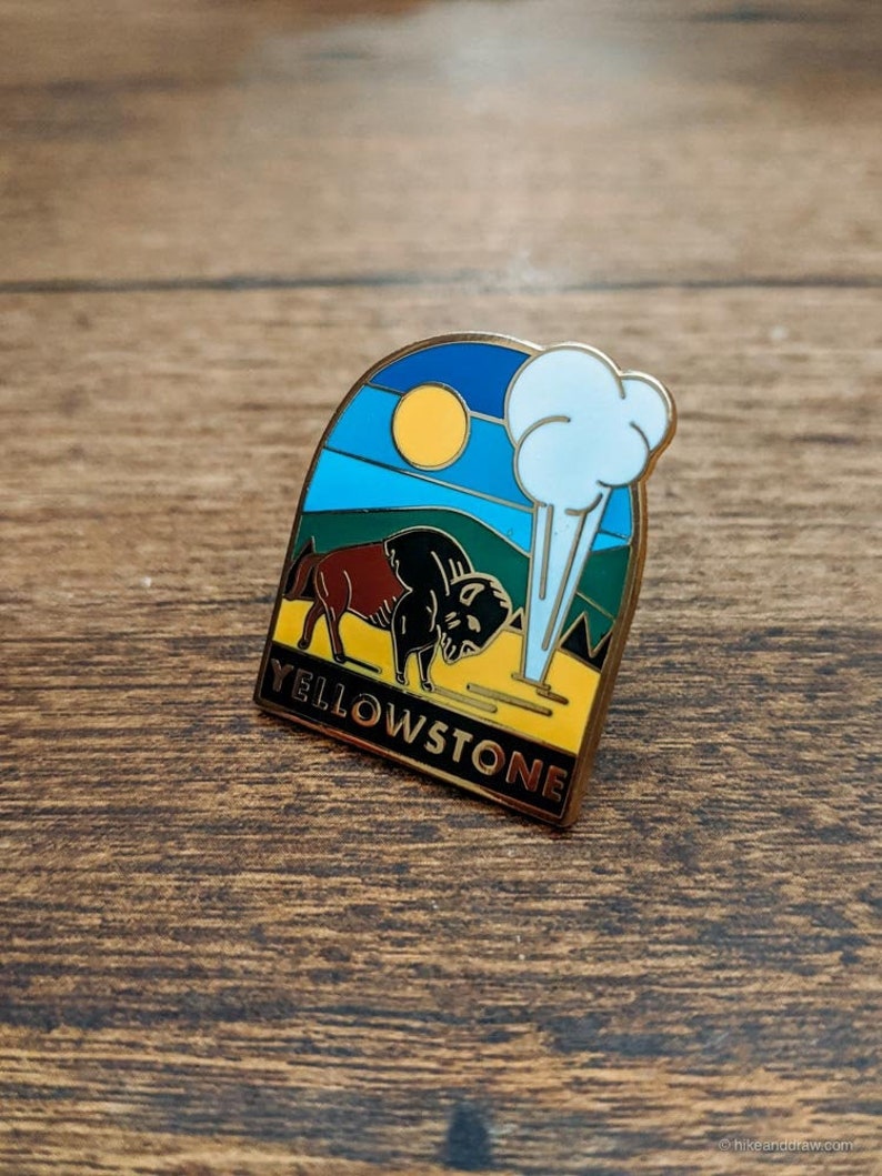 Yellowstone National Park Enamel Pin National Park | Etsy