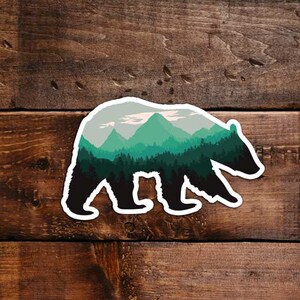 Black Bear Sticker , Black Bear Decal Waterbottle, Laptop, Car Window ...