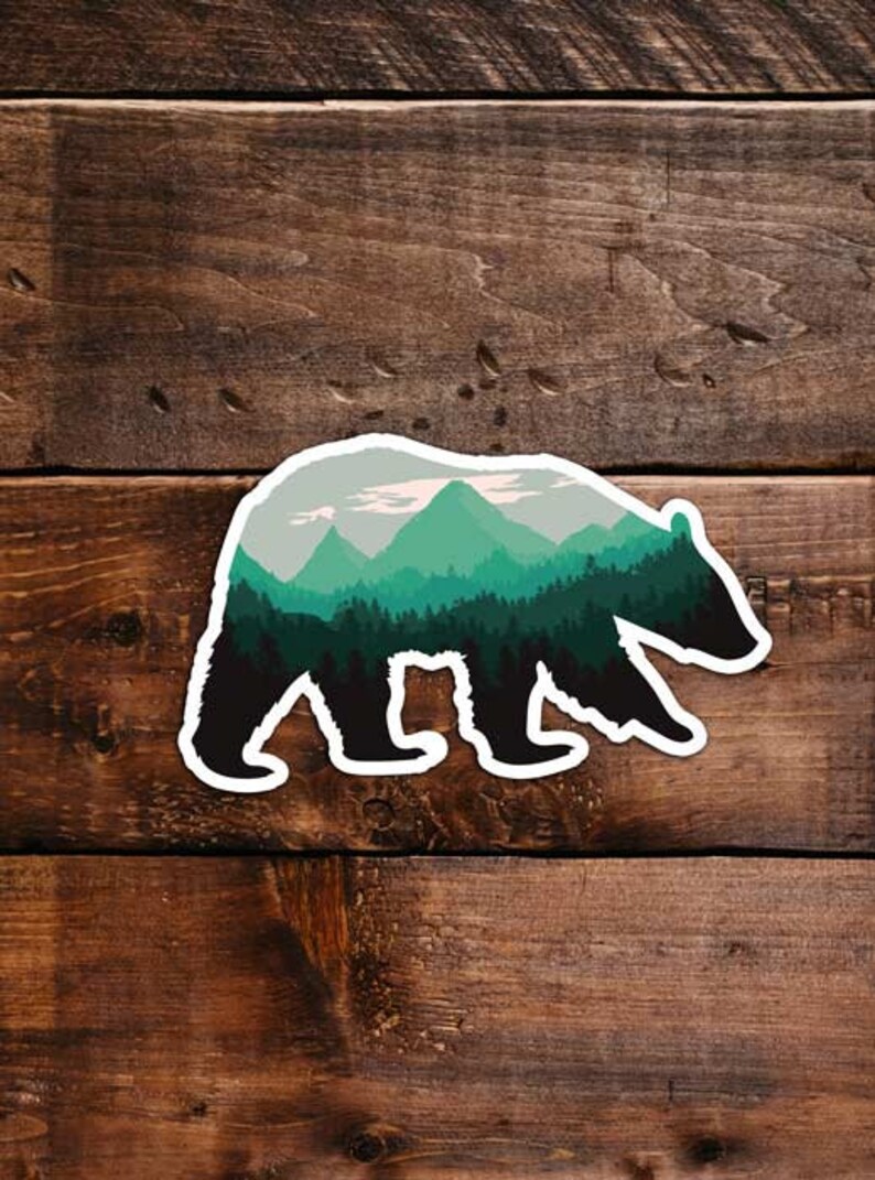 Black Bear Sticker Black Bear Decal Waterbottle Laptop Car | Etsy
