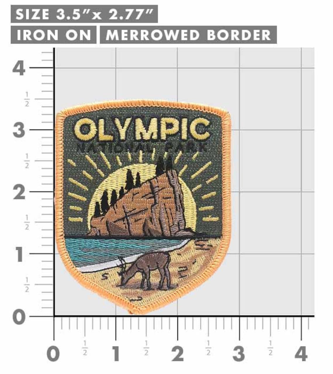 Olympic National Park Full Embroidered Illustrated Iron-on Patch - Etsy